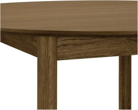 Kulatý rozkládací jídelní stůl s přídavnou deskou v dekoru dubu 120x220 cm Bundaberg – House Nordic