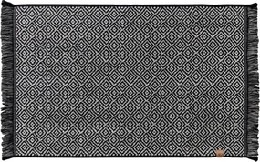 Černá textilní koupelnová předložka 50x80 cm Morocco – Mette Ditmer Denmark