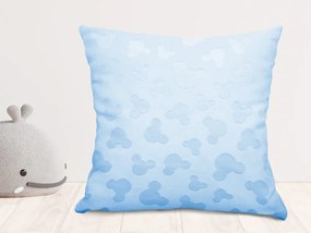 Biante Dětský povlak na polštář Minky hladký MKH-001 Mickey - Nebeský modrý 50 x 50 cm