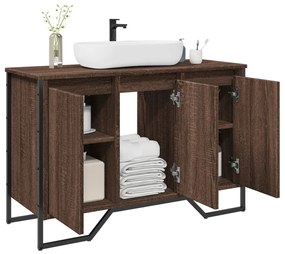 Koupelnová skříňka pod umyvadlo hnědý dub 91x35x60 cm kompozit
