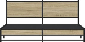 Kovový rám postele bez matrace dub sonoma 183 x 213 cm 3301396