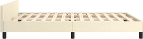 Rám postele s čelem krémový 140x190 cm umělá kůže 3125569