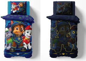 Svítící povlečení PAW PATROL Team logo modré Rozměr povlečení: 70 x 80 cm | 140 x 200 cm