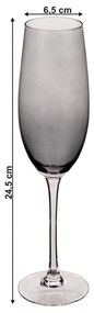 Sklenice na šampaňské Gabu 280 ml set 6 ks