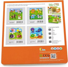 Dřevěné vkládací puzzle hmyz Viga