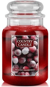 Country Candle – vonná svíčka Frosted Cranberries (Ojíněné brusinky), 680 g