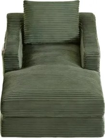 Aosom Bezkostý kordový relaxační gauč, dvouvrstvý design, lze složit na postel, 100D x 160Š x 64V cm, zelená