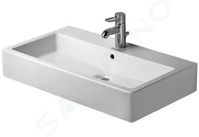 DURAVIT - Vero Umyvadlo nábytkové 800x470 mm, s 1 otvorem pro baterii, s WonderGliss, alpská bílá (04548000271)