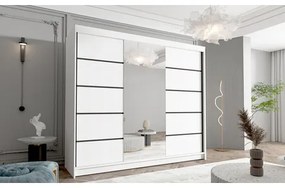 Velká šatní skříň DAVOS VI 250 cm Bílá