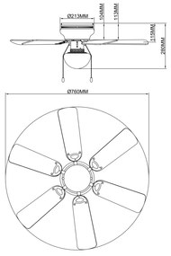 GLOBO UGO 0307W Ventilátor