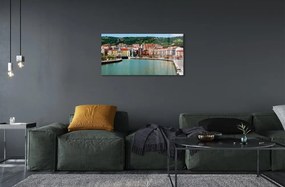 Obraz na skle Španělsko Město horské řeky 120x60 cm