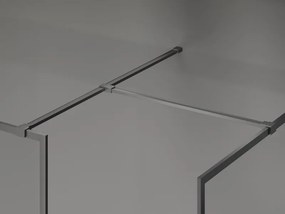 Mexen Kioto-F sprchová stěna Walk-in s rámem 125 x 100 cm, transparentní 8 mm, gun metal - 800-125-202-04-95-100