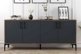 Designová komoda Harsha 180 cm antracitová