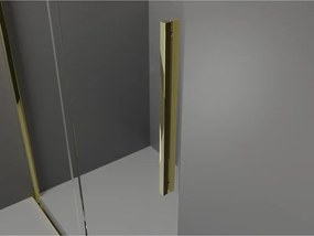 Mexen Velar L, sprchový kout s posuvnými dveřmi 110 x 90 cm, 8mm čiré sklo, zlatá lesklá, 871-110-090-03-50