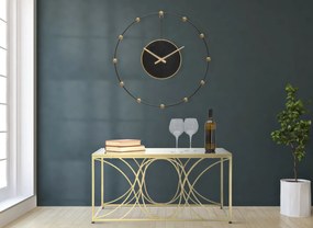 Kovové nástěnné hodiny Pearl 61 cm černé/zlaté