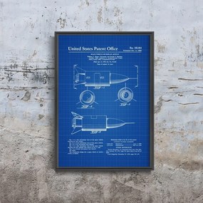 Retro plakát Retro plakát Patent na vesmírném prostoru Spojených států