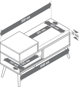 Tchibo - Lavice s přihrádkou na boty - barva: bílá