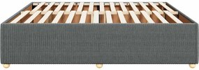 Rám postele bez matrace tmavě šedý 200 x 200 cm textil 3284964