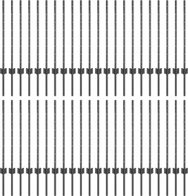 Zabudovaný plotový sloupek 44 ks Šedá 120 cm 3335935