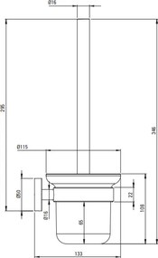 Deante Silia WC kartáč, zlatý mat