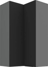 ARIA ab | horní kuchyňská skříňka 60x60 GN-108 2F (90°) rohová s policemi | EXTRA VYSOKÁ | 60x60 cm | antracit/černá