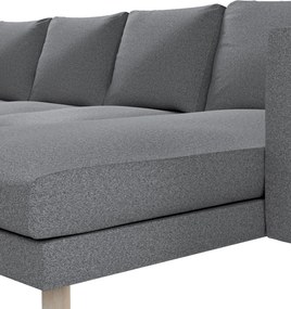 Potah na pohovku IKEA Norsborg 4-místná se šezlongem barva šedá látka pletený vzor