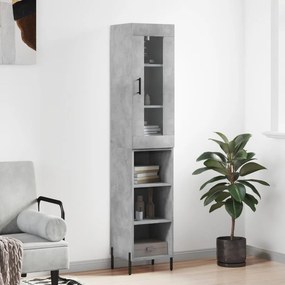 Skříň highboard betonově šedá 34,5x34x180 cm kompozitní dřevo 3199373