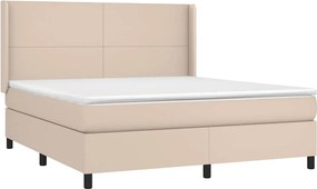 Box spring postel s matrací cappuccino 180 x 200 cm umělá kůže 3132398