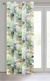 ZATEMŇOVACÍ ZÁVĚS NA KROUŽCÍCH ROMMY 140X250 CM VZOROVANÁ