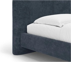 Tmavě modrá čalouněná dvoulůžková postel s roštem 180x200 cm Vera – Micadoni