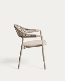 Taupe polstrovaná zahradní židle Alimia – Kave Home