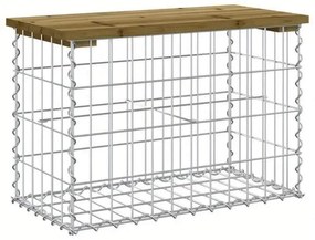 Zahradní lavička, gabion styl, přírodní dřevo, NoBi DAILA 2