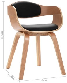 Petromila Jídelní židle 2 ks ohýbané dřevo a umělá kůže