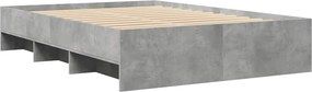 Rám postele betonově šedý 140 x 200 cm kompozitní dřevo 3295656