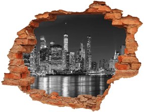 Wallmuralia Díra 3D foto tapeta nálepka Manhattan noc 90x70 cm