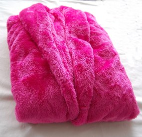 Malinový huňatý župan Lilly 21 20 3430 - M