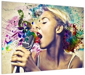Moderní obraz zpěvačky (70x50 cm)