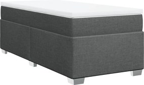 Box spring postel s matrací tmavě šedá 100 x 200 cm textil 3285110