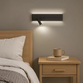 Nástěnné LED svítidlo Resort L, 1x LED 10+3w, 4000k, (možnost polohování), b