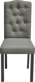 vidaXL Jídelní židle 4 ks textil [242224] Barva: Šedá