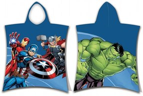 Jerry Fabrics plážová osuška pončo Avengers Hero 50x115 cm