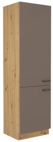 Potravinová kuchyňská skříňka Barb 60 LO-210 2F (dub artisan + truflová). 1044949