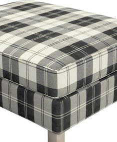 Potah na podnožku IKEA Karlstad barva černá látka pletený vzor, vzorované