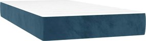 Box spring postel s matrací tmavě modrá 200x200 cm samet 3137987