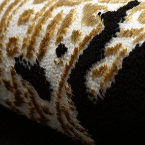 Dywany Łuszczów, Kusový koberec Allure 1965 black/gold, 140x190, černá, kancelář