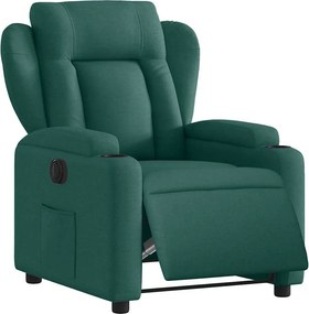 Elektrické polohovací křeslo tmavě zelené textil 3204464