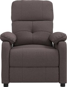 Masážní křeslo tmavě hnědé textil 289677