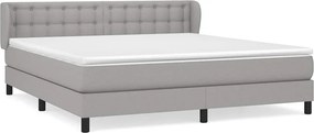 Box spring postel s matrací světle šedá 160 x 200 cm textil 3126573