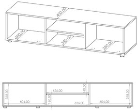 MAXIONE k | TV stolek RTV190 MX-10 | 190 cm | kašmír