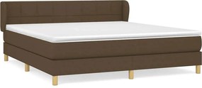 Box spring postel s matrací tmavě hnědá 160x200 cm textil 3126816